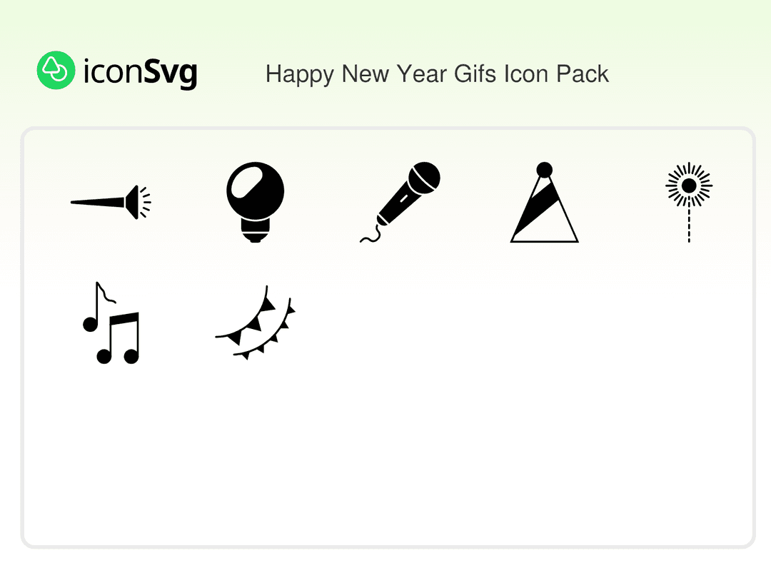 Happy New Year Gifs Icon Pack, 7 - Free SVG Icons and PNG Vectors | iconSvg